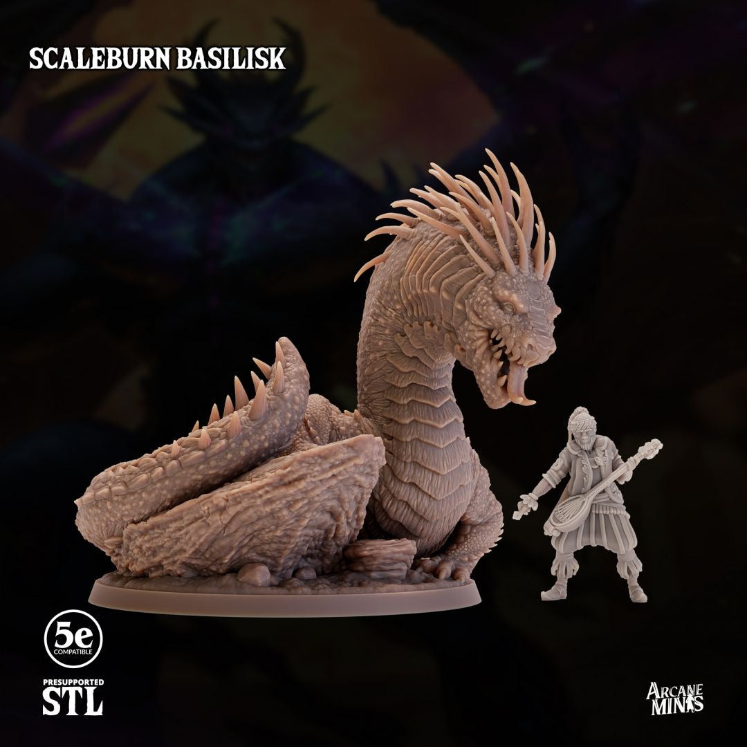 Scaleburn Basilisk - 3d Printed Miniature by Arcane Minis – CheddarMinis