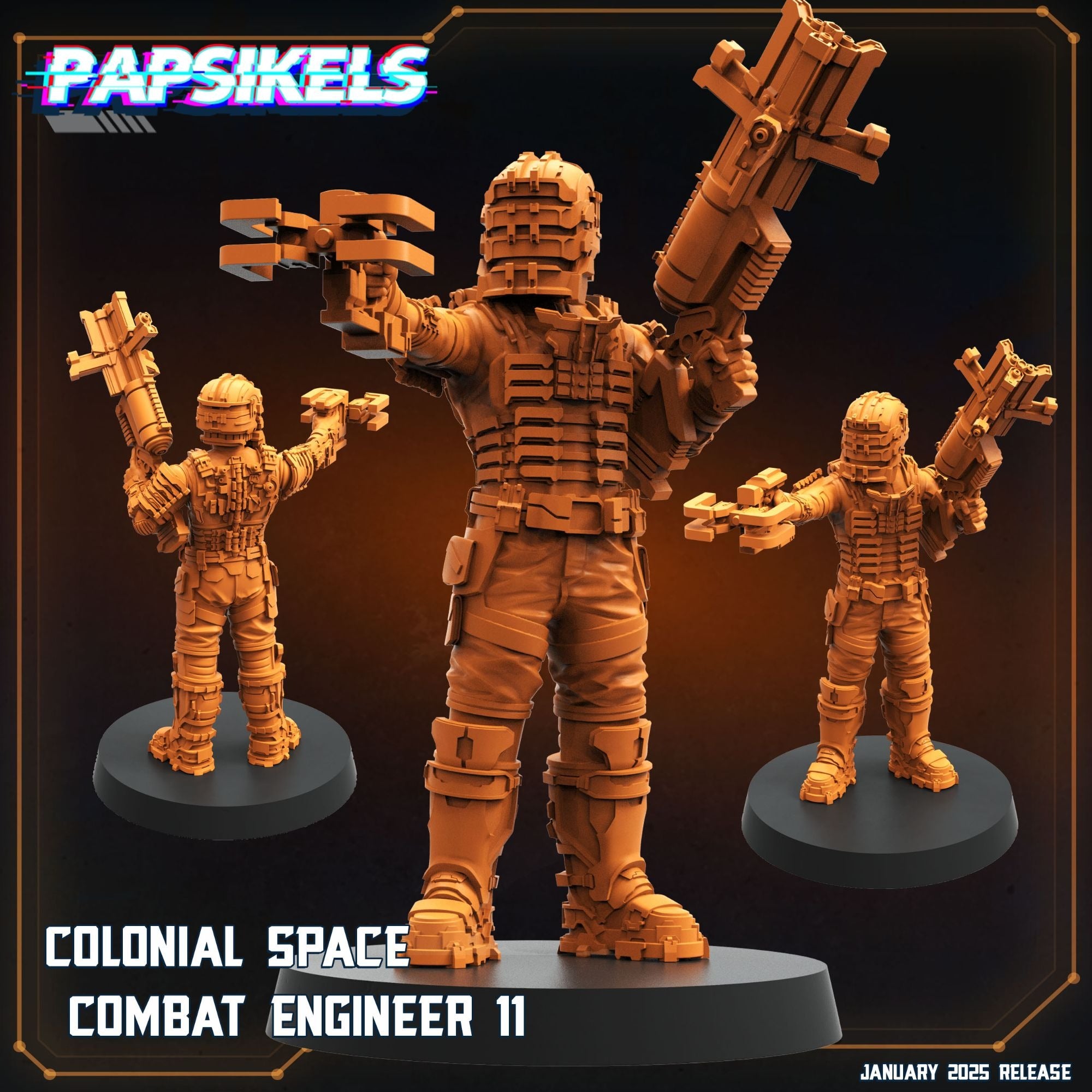 Colonial Space Combat Engineers - 3d Printed Miniature Sculpted by Pap – CheddarMinis