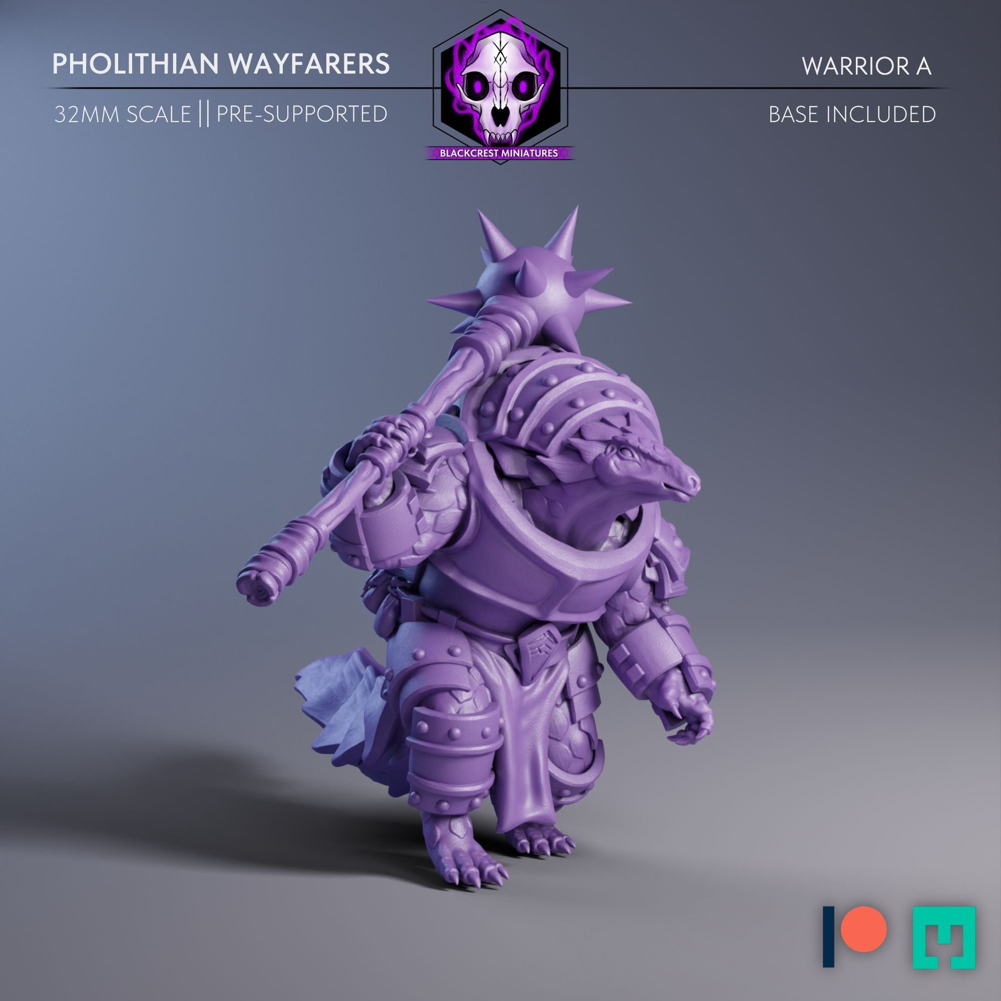 Pholithian Warriors - 3d Printed Miniature Sculpted by Blackcrest Mini – CheddarMinis
