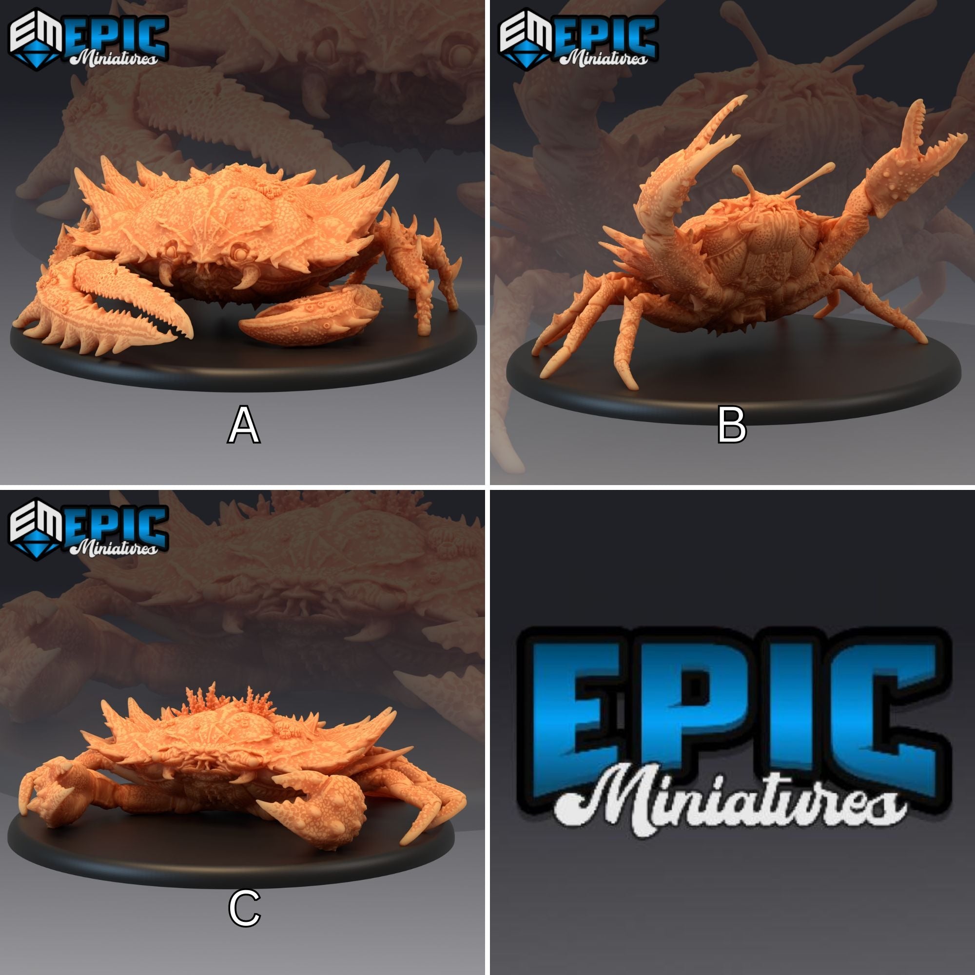 Giant Crab - 3d Printed by Epic Miniatures – CheddarMinis