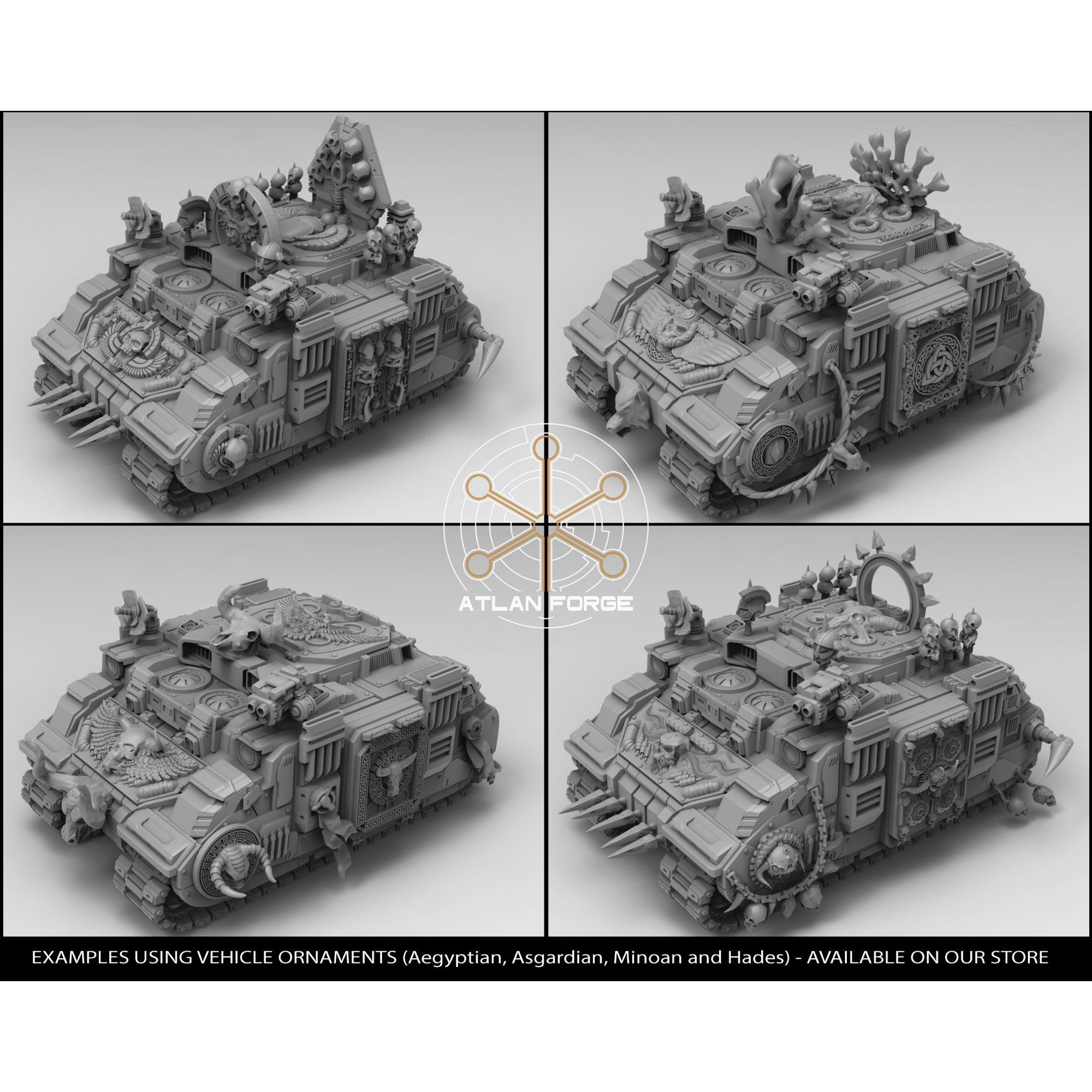 Arctodus Battle Tank - Model Modular Unit 3d Printed Sculpted by Atlan ...
