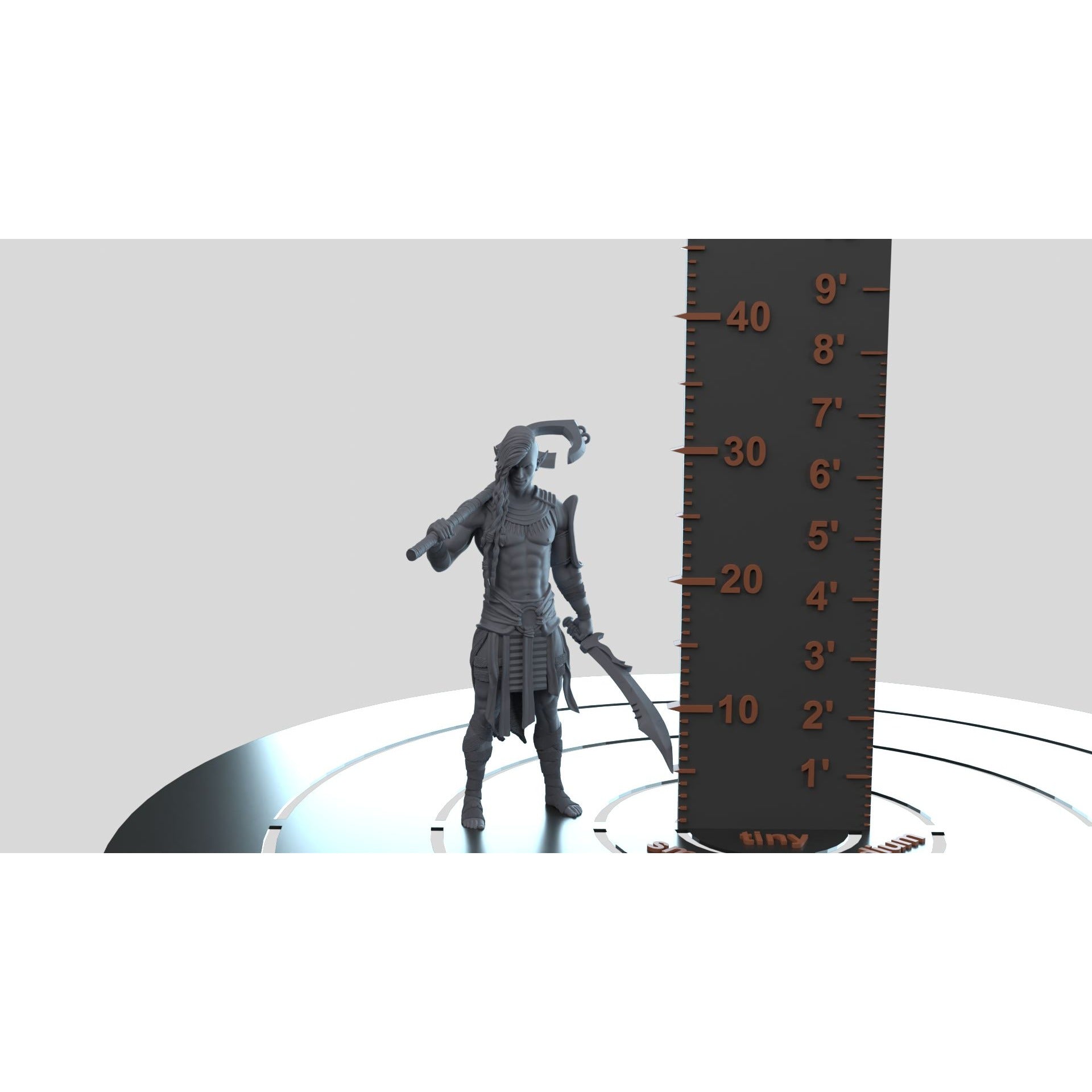 Cave Elf Barbarian - 3d Printed by Epic Miniatures – CheddarMinis