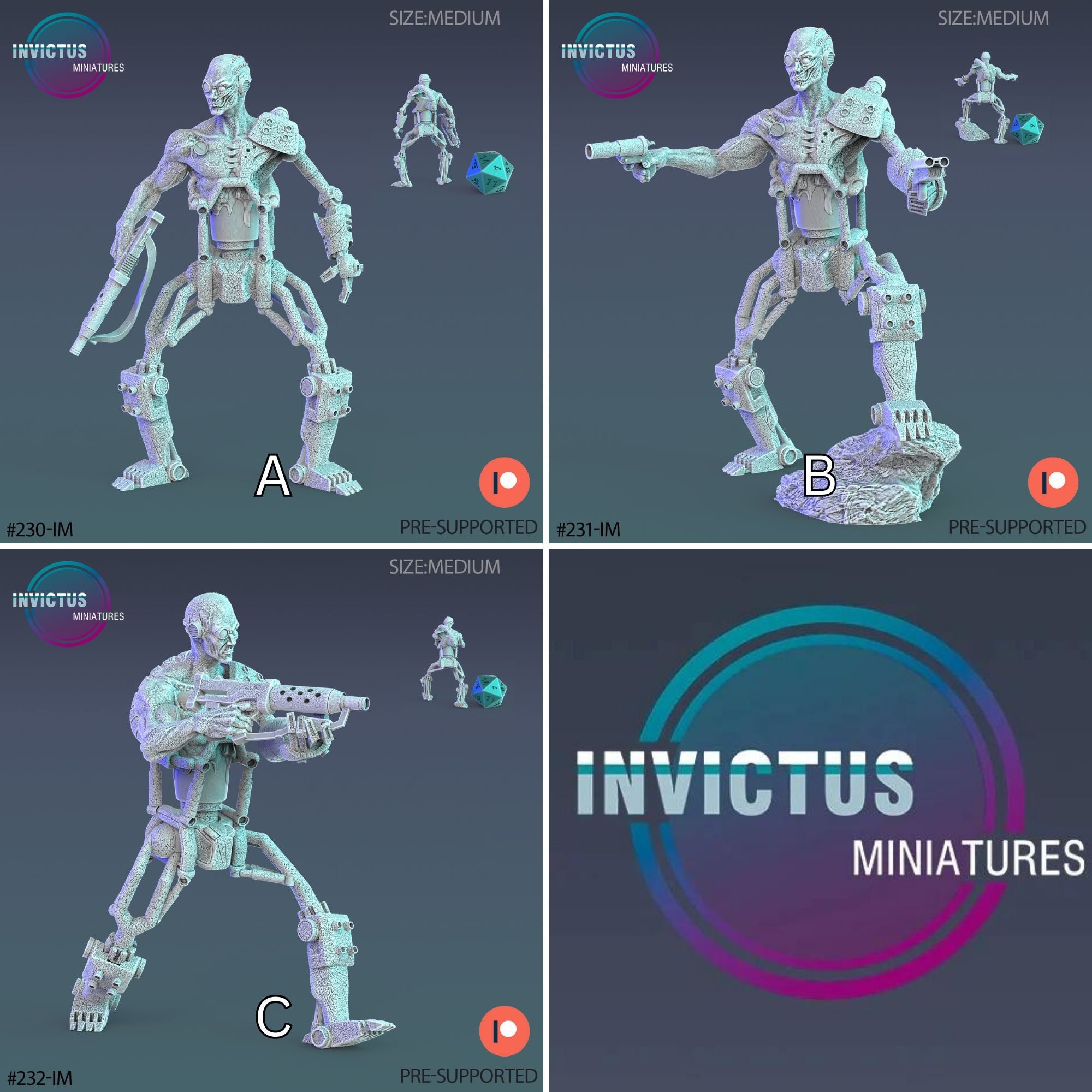 Damaged Cyborg Scout - 3d Printed by Invictus Miniatures – CheddarMinis