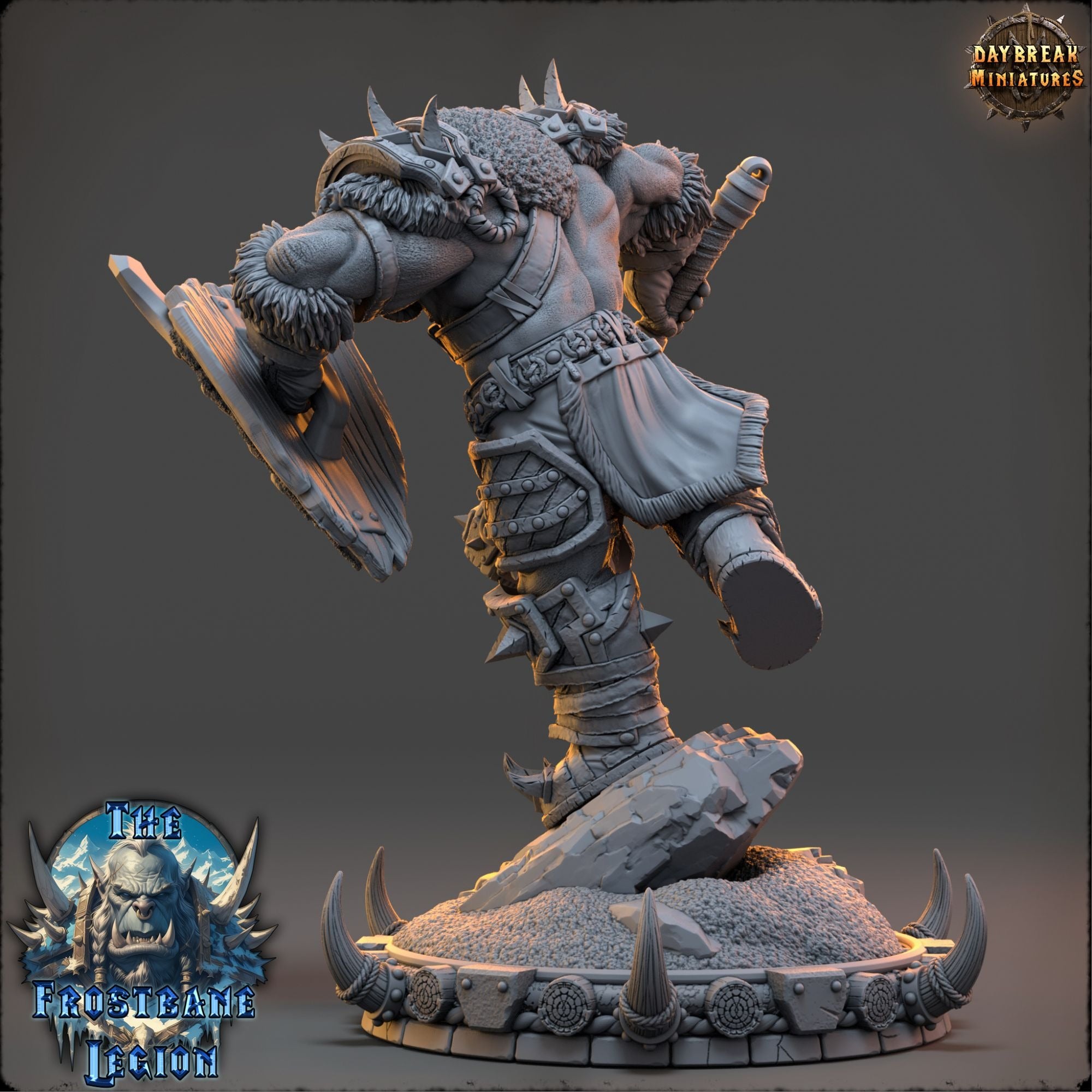 Throggar Wolfbane - The Frostbane Legion (Ice Orcs) - 3d Printed Minia ...