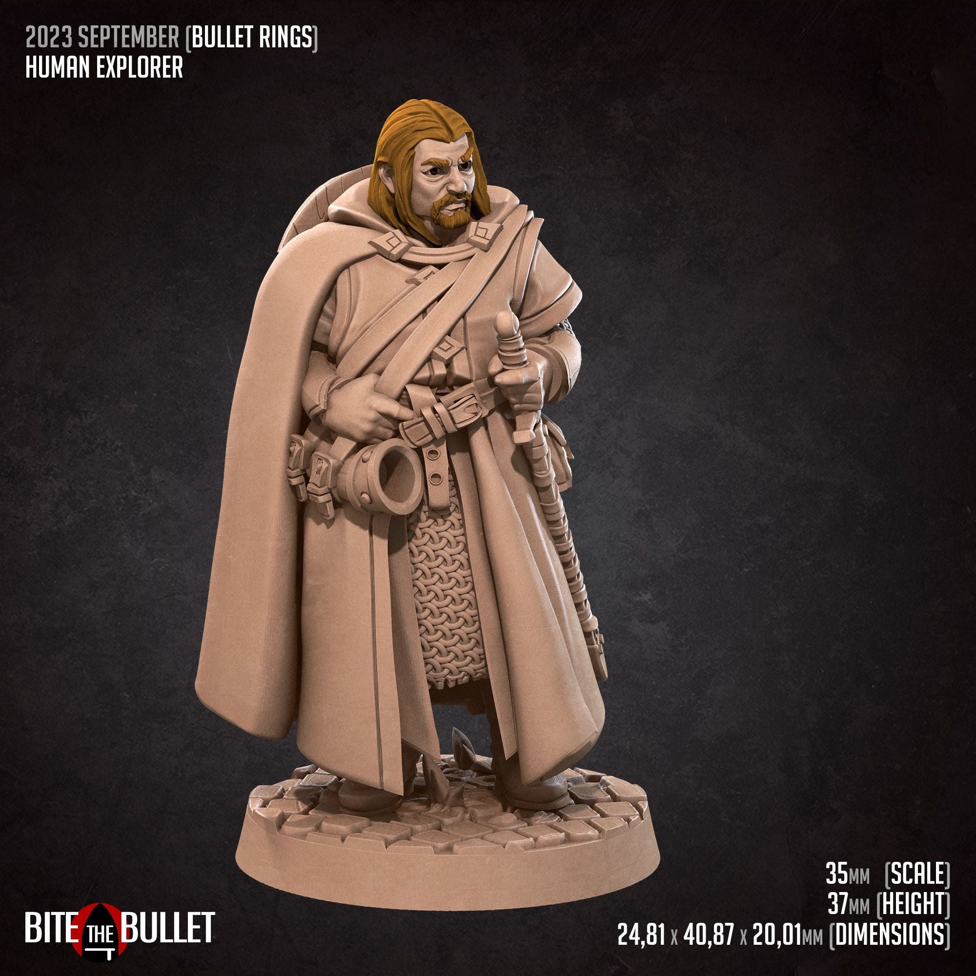 Human Explorer - Bullet Rings - 3d Printed Miniature by Bite the Bulle ...