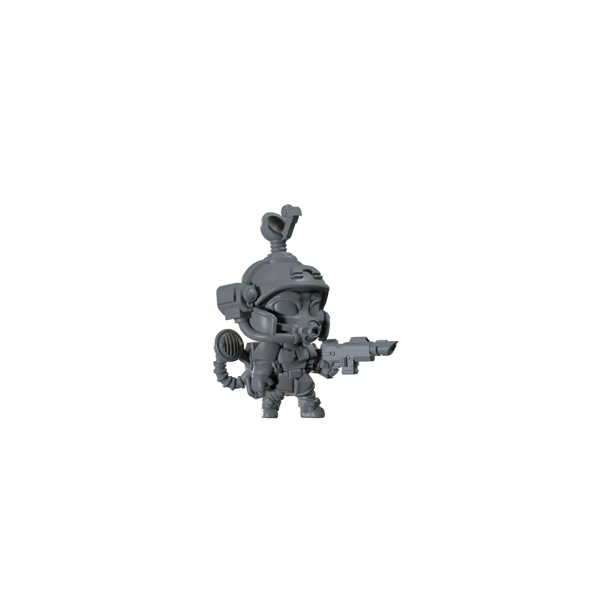Broad Caster - 3d Printed Grimdark Cuteness Chibi Miniature – CheddarMinis
