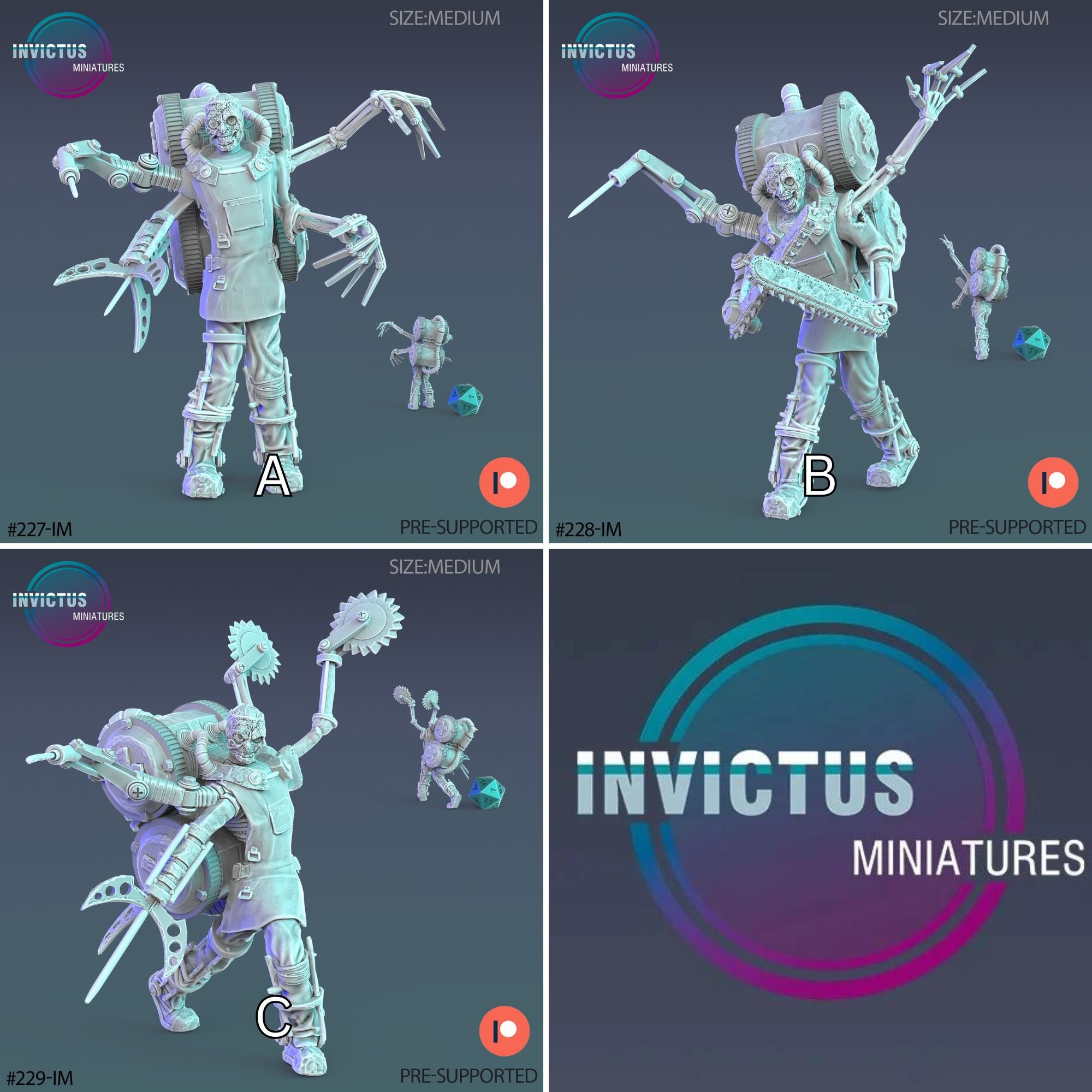 Cyborg Medic - 3d Printed by Invictus Miniatures – CheddarMinis