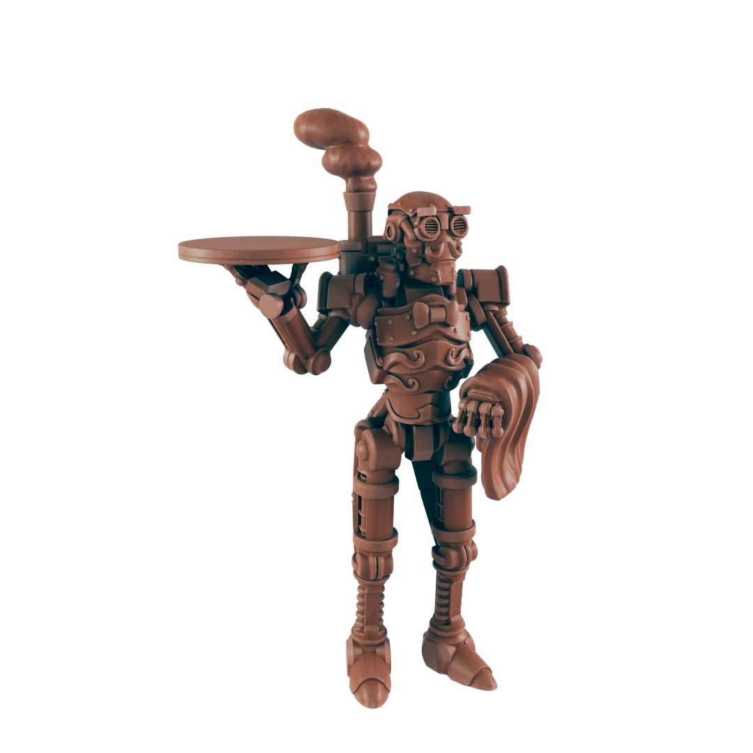 Steam Clockwork Butler - Bolts and Brimstone - 3d Printed miniature by ...