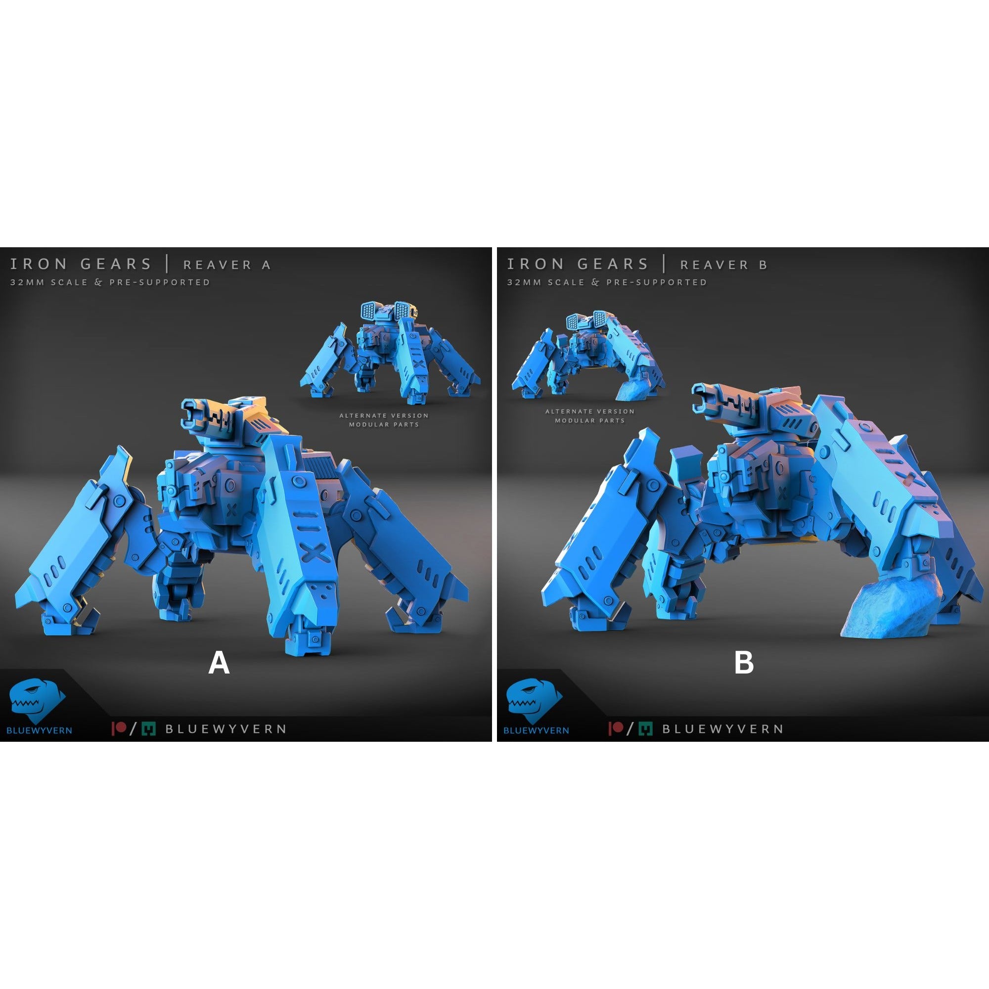 Reaver - Iron Gears - 3d Printed Miniature by Blue Wyvern – CheddarMinis