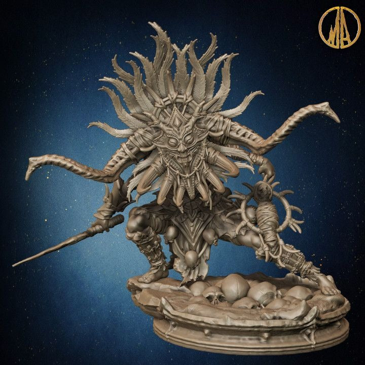 Umbral Seer - Army of Darkness: Dark Elves - 3d Printed Miniature Scul ...