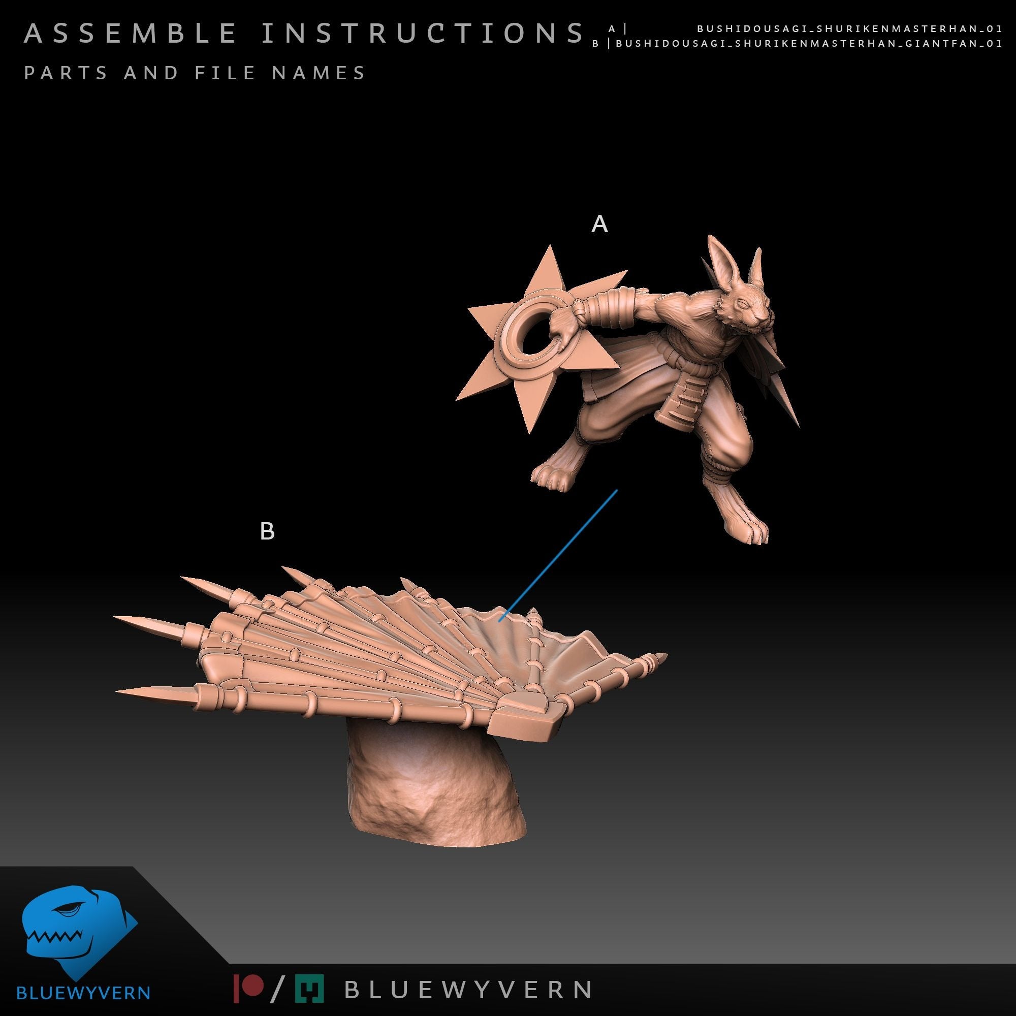 Shuriken Master Han - Bushido Usagi - 3d Printed Miniature by Dragon T ...