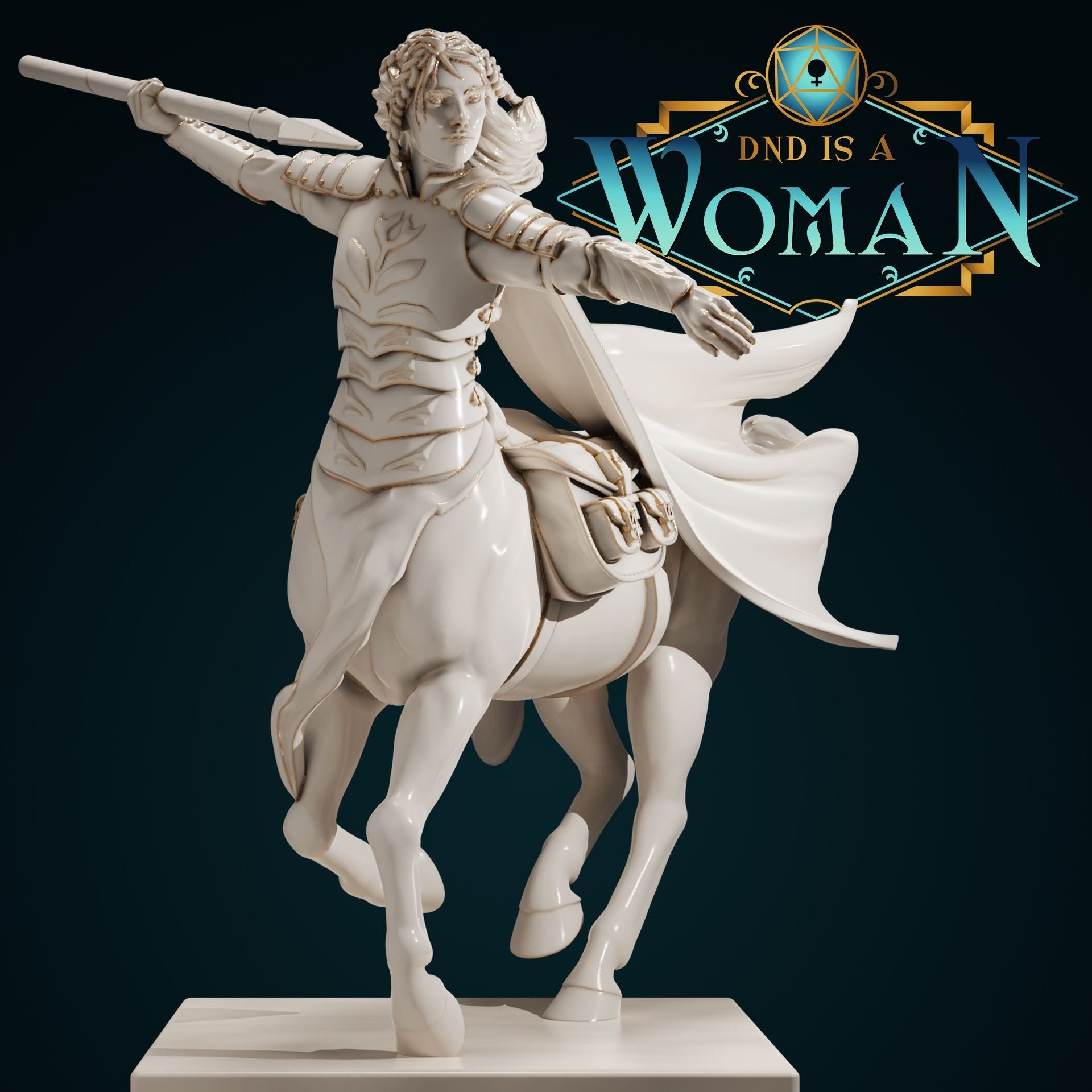 Centaur Ranger – Andraine - 3d Printed Miniature by DND Is A Woman ...