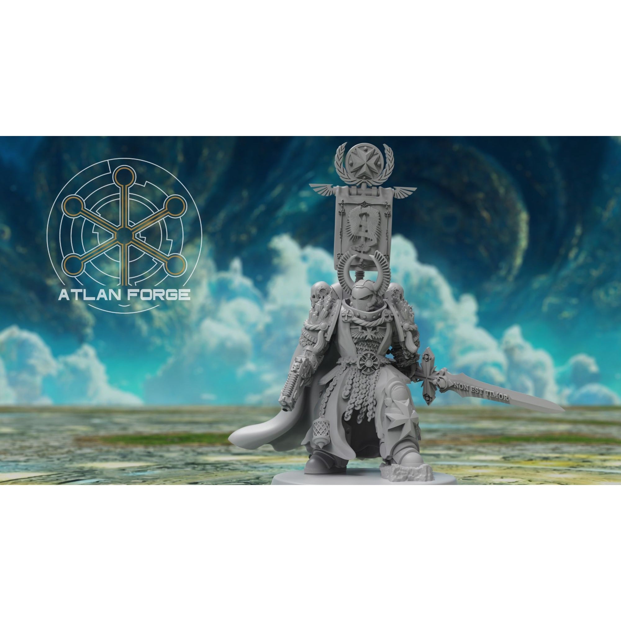 Knights Templar Standard Bearer - Modular Unit 3d Printed Sculpted by ...