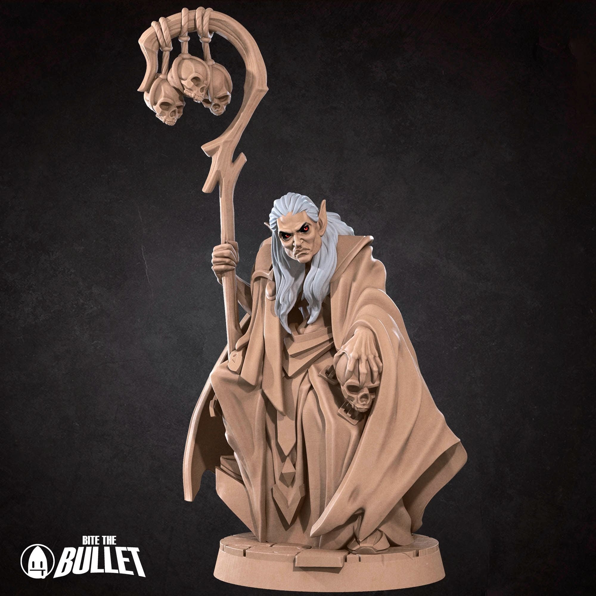 Vampire Sorcerer - Vampires - 3d Printed Miniature sculpted by Bite th ...