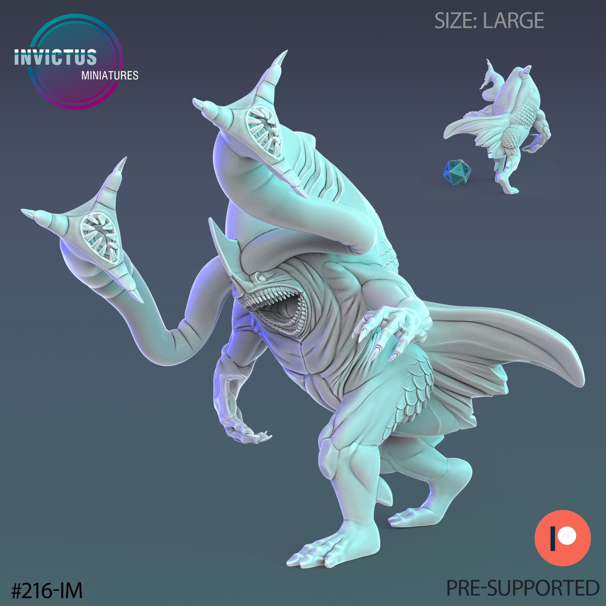 Mutant Sea Beast - 3d Printed by Invictus Miniatures – CheddarMinis