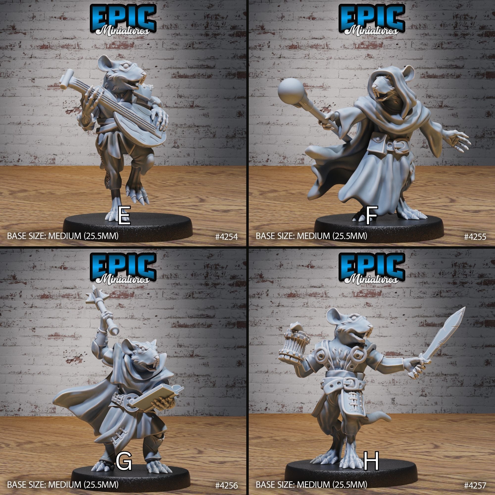 Ratfolk Tribe - 3d Printed by Epic Miniatures – CheddarMinis