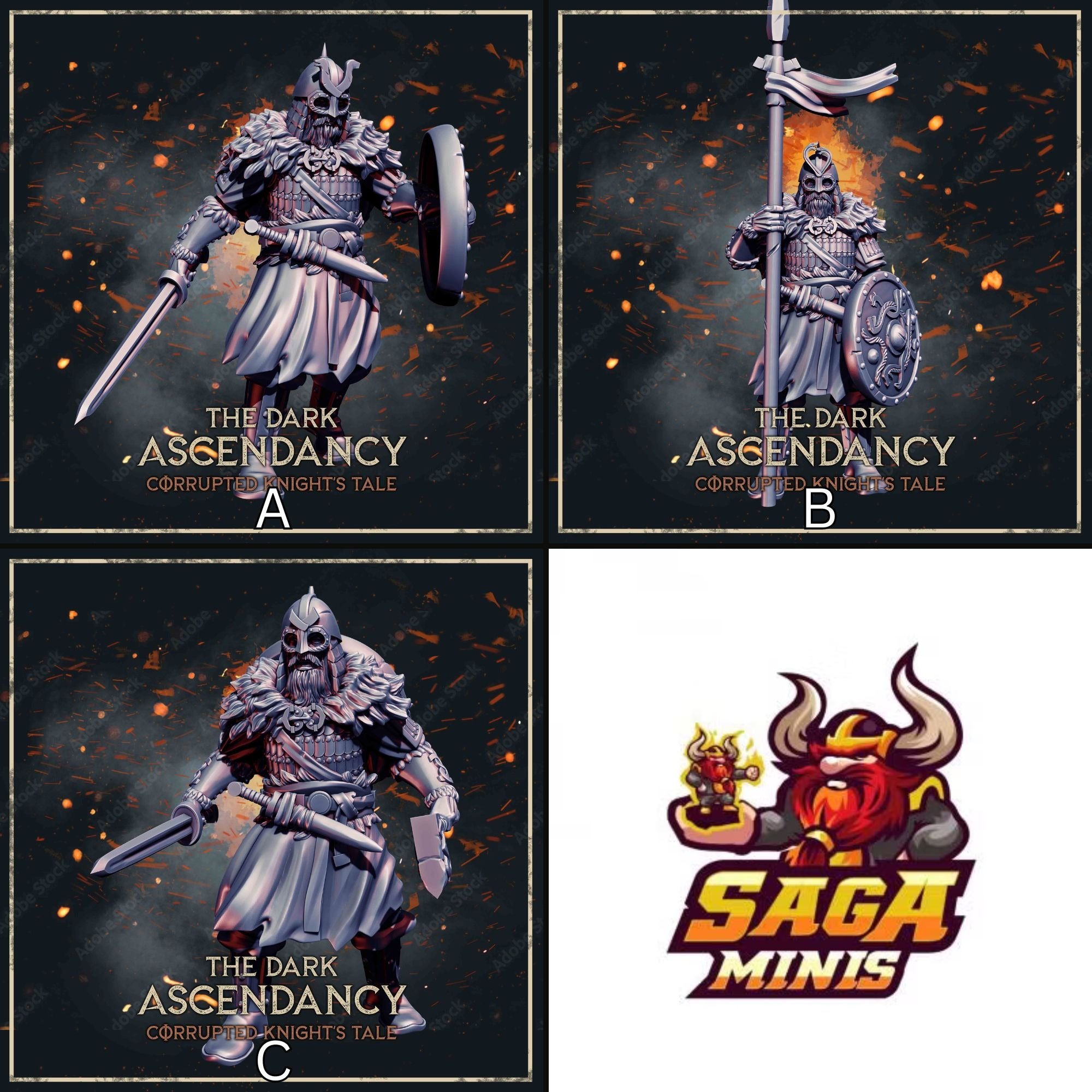 Serpent Clan Defenders - 3d Printed Miniature Sculpted by Saga Miniatu ...