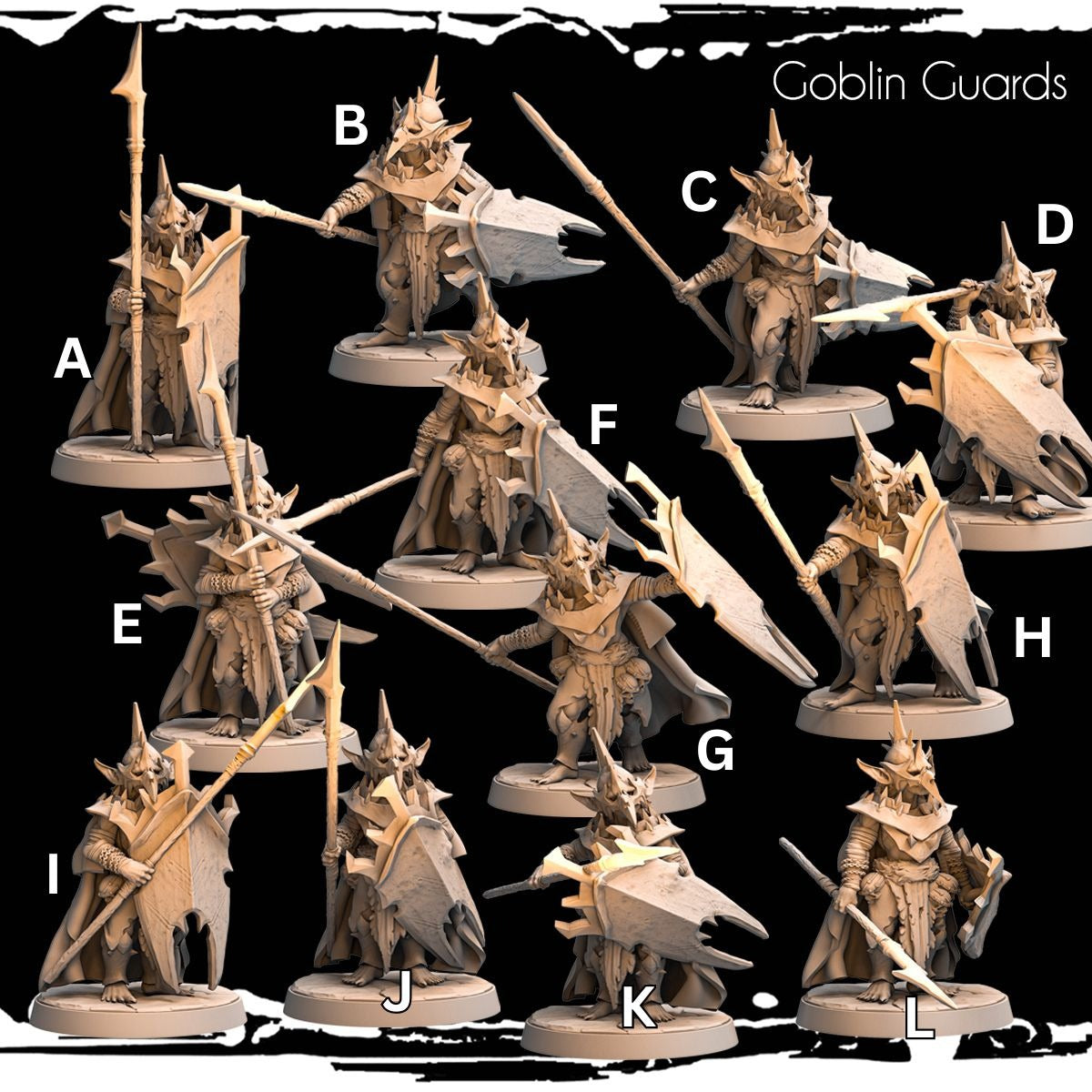 Goblin Guards - Army of Darkness Greenskins - 3d Printed Miniature Scu ...