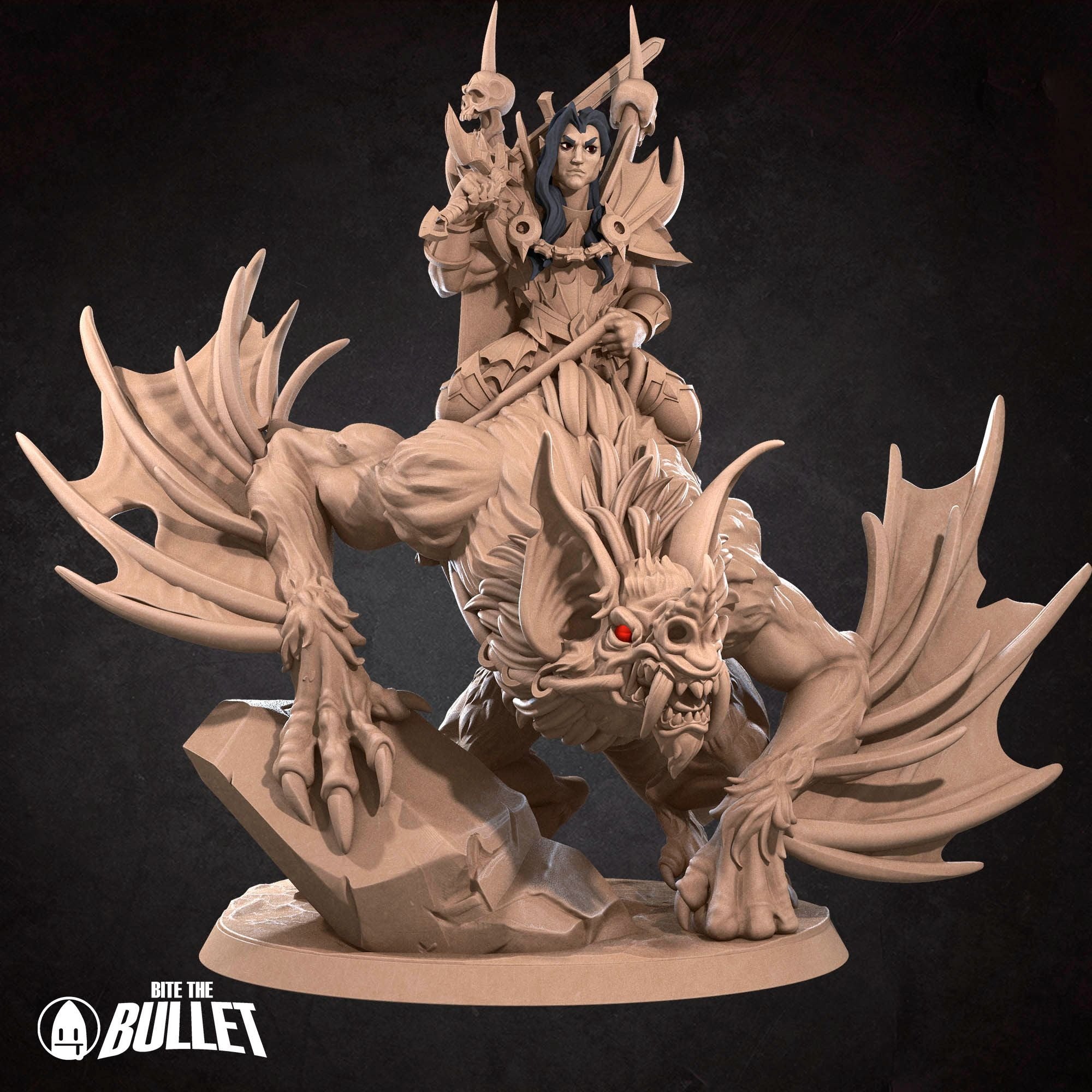 Vampire Commander - Vampires - 3d Printed Miniature sculpted by Bite t ...