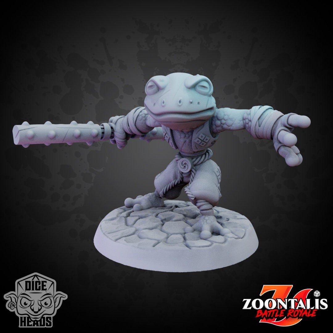 Frog Monk - 3d Printed Miniatures Sculpted by Dice Heads – CheddarMinis